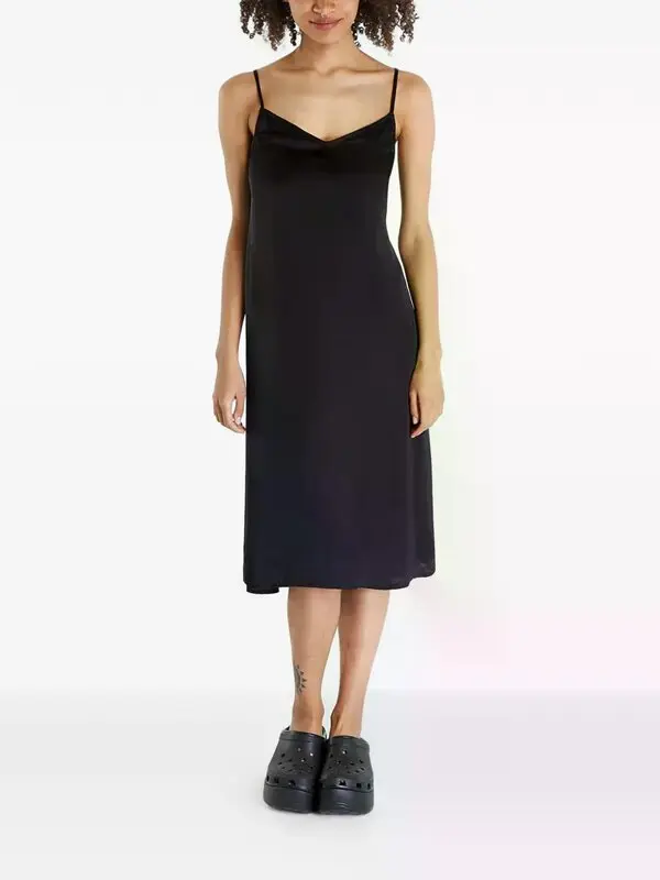 URBAN CLASSICS Satin V-neck Dress
