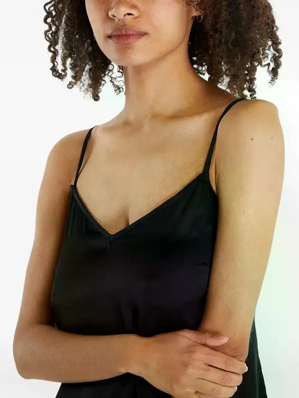 URBAN CLASSICS Satin V-neck Dress
