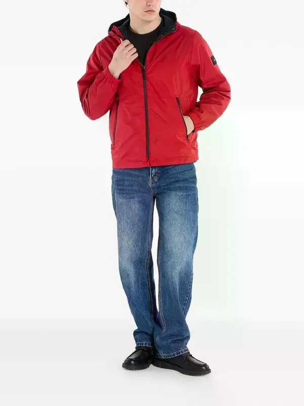 Tommy Hilfiger Reversible Hooded Jacket With Color-block Panel