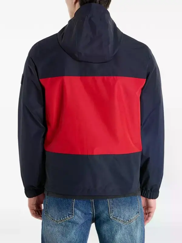 Tommy Hilfiger Reversible Hooded Jacket With Color-block Panel