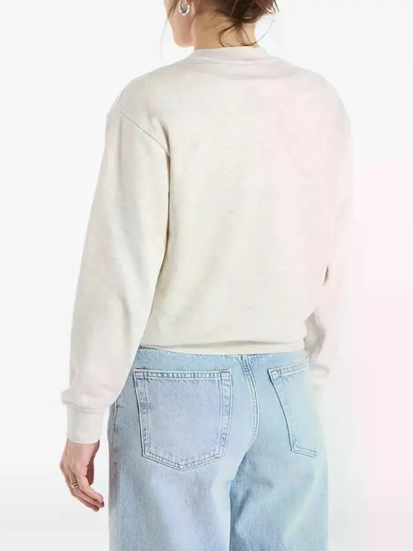 Calvin Klein Embroidered Logo Sweatshirt - Neutrals