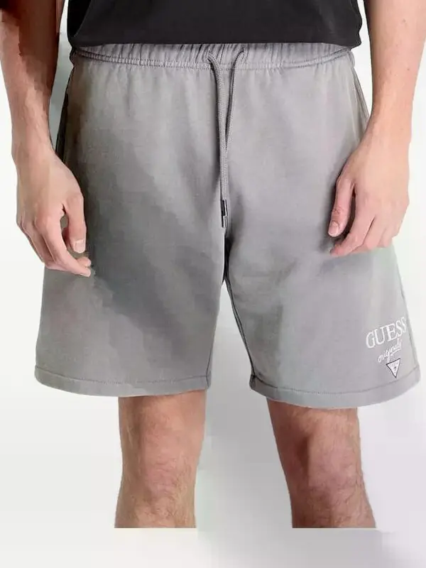 Guess Logo Print Drawstring Track Shorts