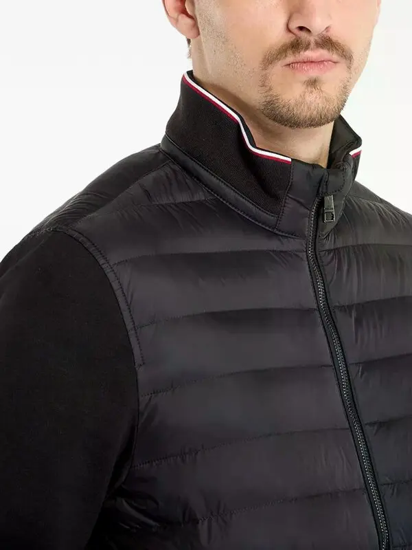 Tommy Hilfiger Quilted Panel Zip-up Jacket - Black