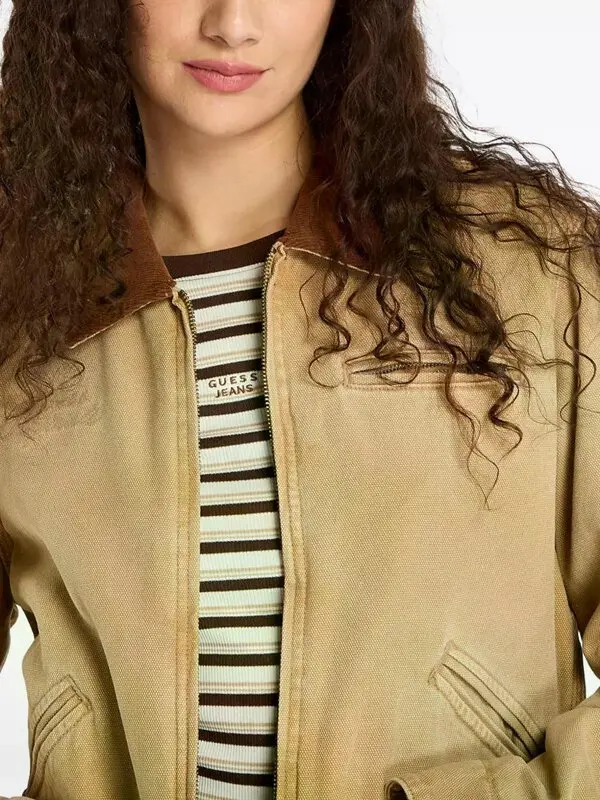 Guess Corduroy Collar Canvas Jacket