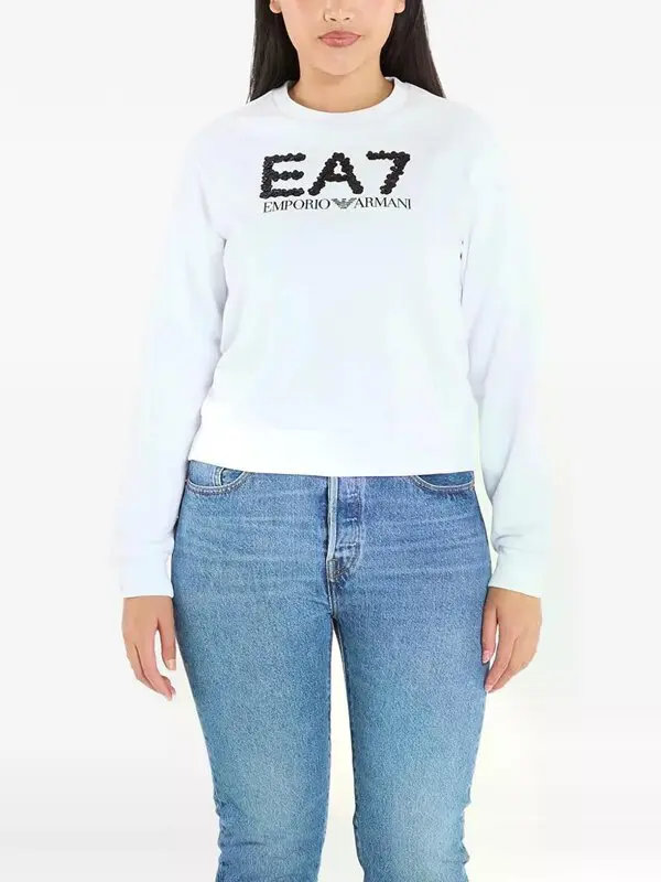 EA7 Logo-embellished Sweatshirt - White