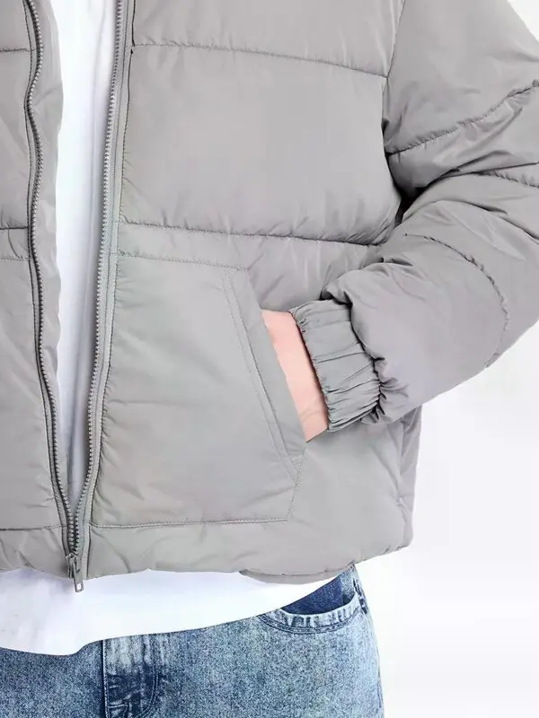 URBAN CLASSICS Cropped Puffer Jacket With High Neck