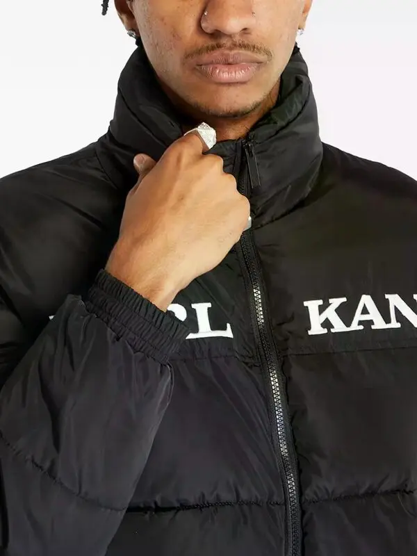 KARL KANI Logo-print Padded Jacket - Black