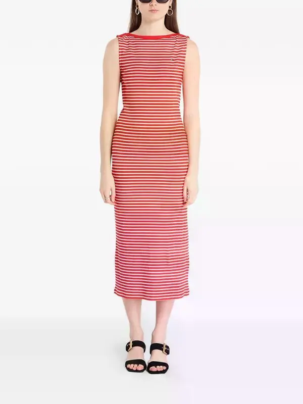 Tommy Hilfiger Striped Maxi Dress - Red