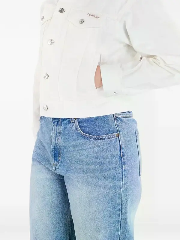 Calvin Klein Patch Spread Collar Jacket - White