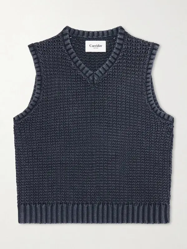 CORRIDOR Open-knit Cotton Vest