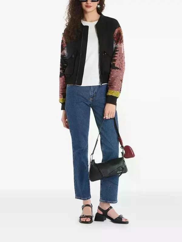 Desigual Zip-fastening Pocket Jacket With Embellishment