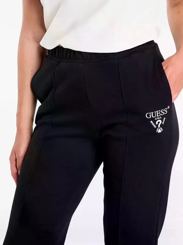 Guess Roberta Logo Print Track Pants - Black