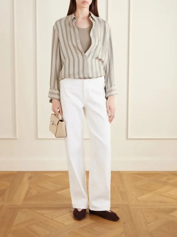Still Here Sport Low-rise Wide-leg Jeans - White