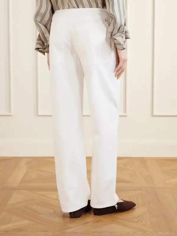 Still Here Sport Low-rise Wide-leg Jeans - White