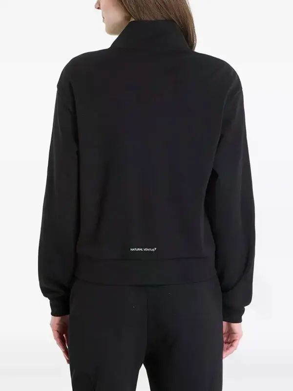 EA7 Natural Vent Zip-up Sweatshirt With Logo Tape