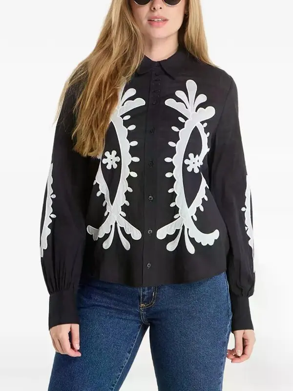 Desigual Embroidered Long-sleeve Shirt