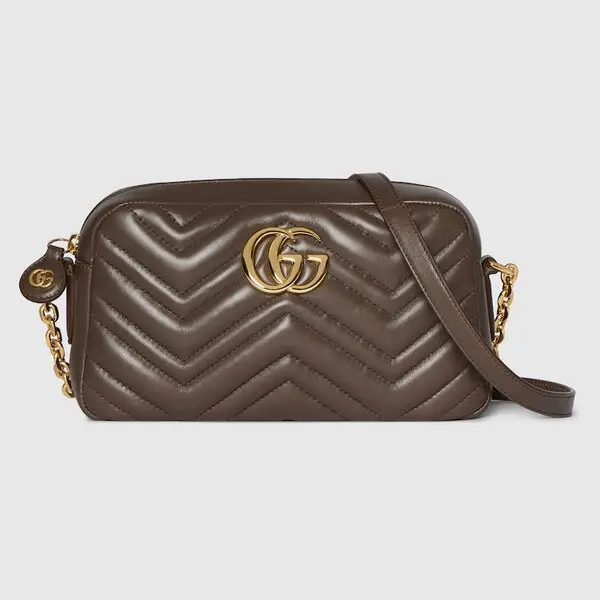Gucci Gg Marmont Small Camera Bag - Brown