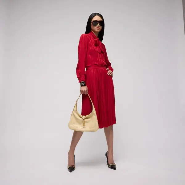 Gucci Jackie 1961 Shoulder Bag In Leather - Yellow