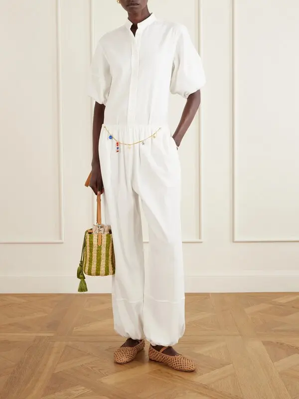 Stella McCartney Embellished Cotton-crepe Balloon Pants