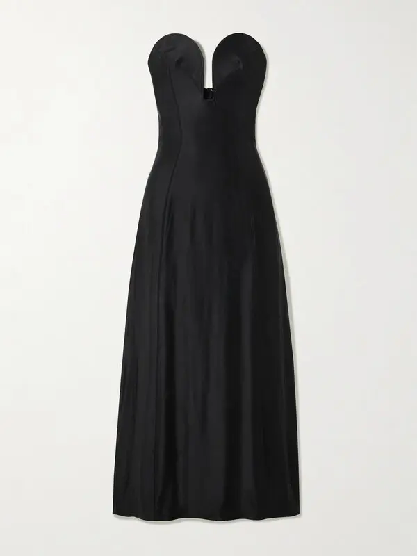 Rabanne Strapless Stretch-jersey Midi Dress
