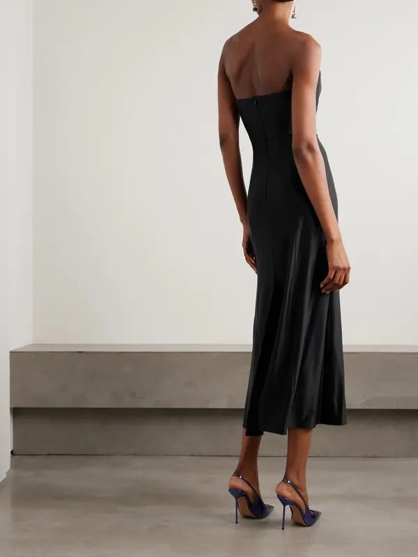 Rabanne Strapless Stretch-jersey Midi Dress