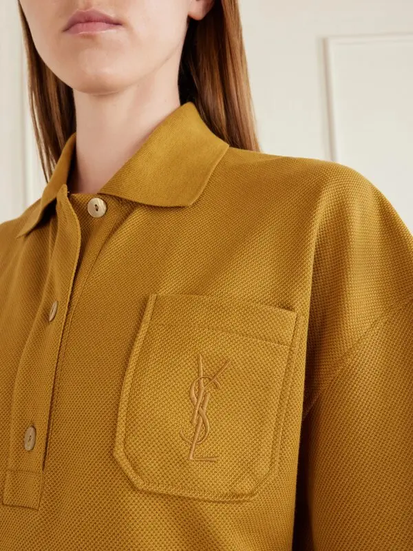 Saint Laurent Cotton-piqué Polo Shirt