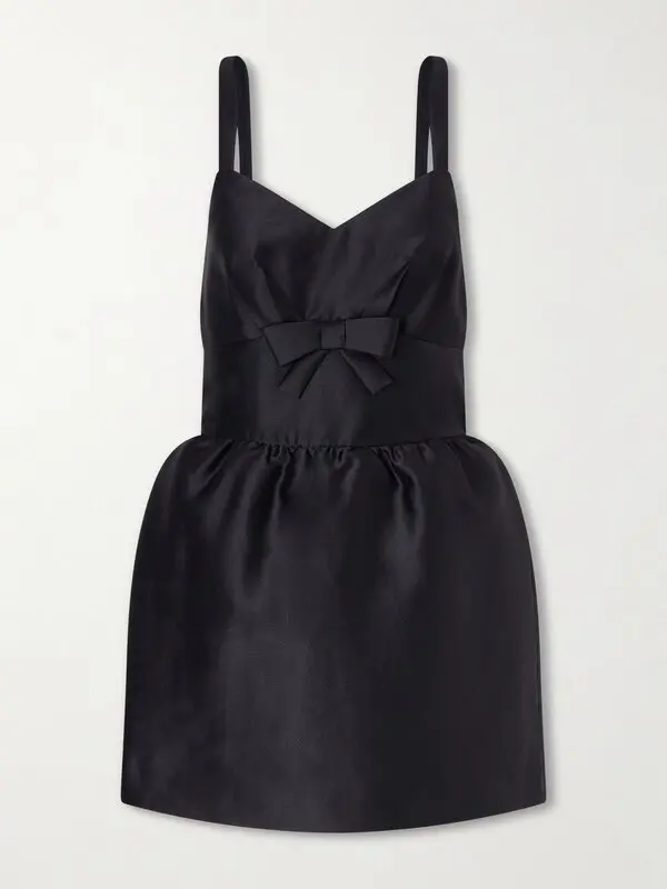 SHUSHU/TONG Bow-detailed Crepe Mini Dress