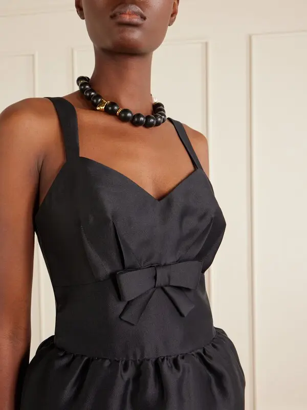 SHUSHU/TONG Bow-detailed Crepe Mini Dress