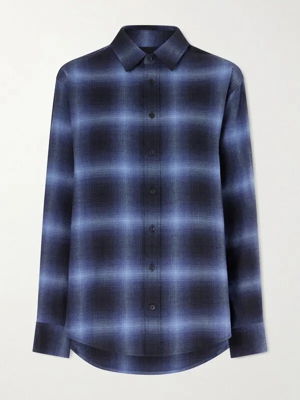 Matteau Checked Cotton-flannel Shirt - Blue