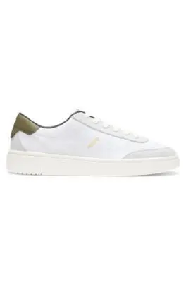 Hugo Cupsole Sneakers With Gold-printed Logo