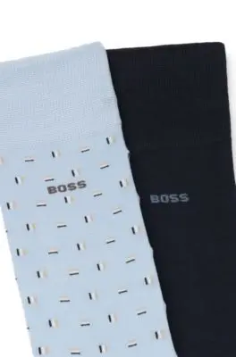 BOSS Two-pack Regular Length Cotton-blend Socks