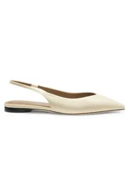 BOSS Leather Slingback Pumps With Center Seam
