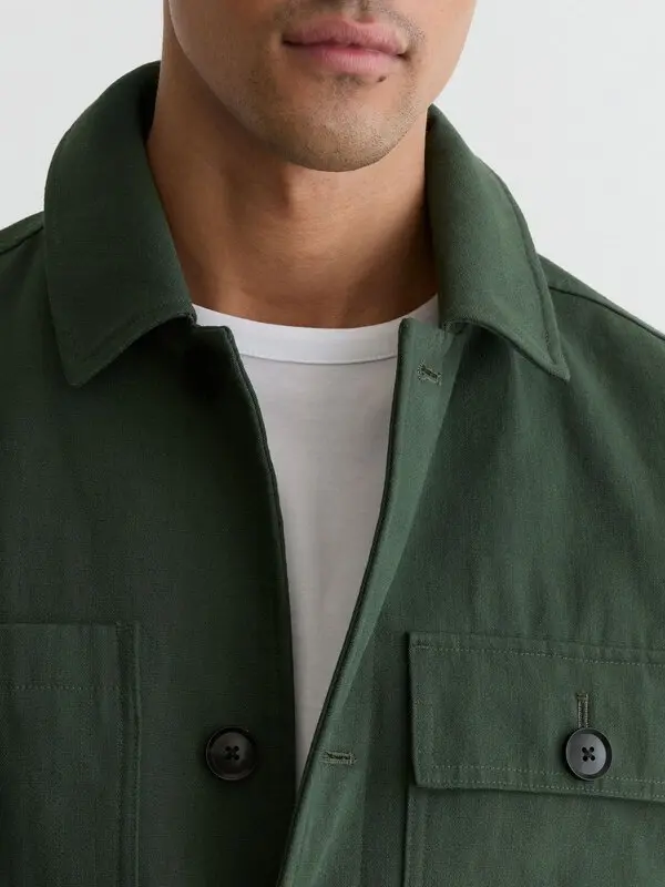REISS Cotton-canvas Four-pocket Chore Jacket
