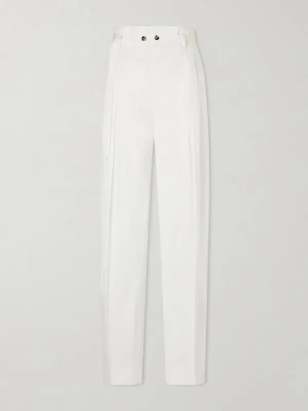 Bottega Veneta Straight-leg Cotton-blend Trousers
