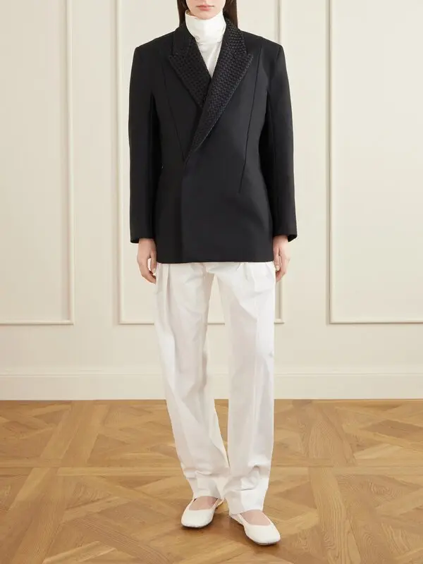 Bottega Veneta Straight-leg Cotton-blend Trousers