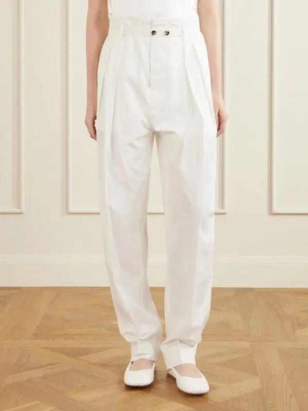 Bottega Veneta Straight-leg Cotton-blend Trousers
