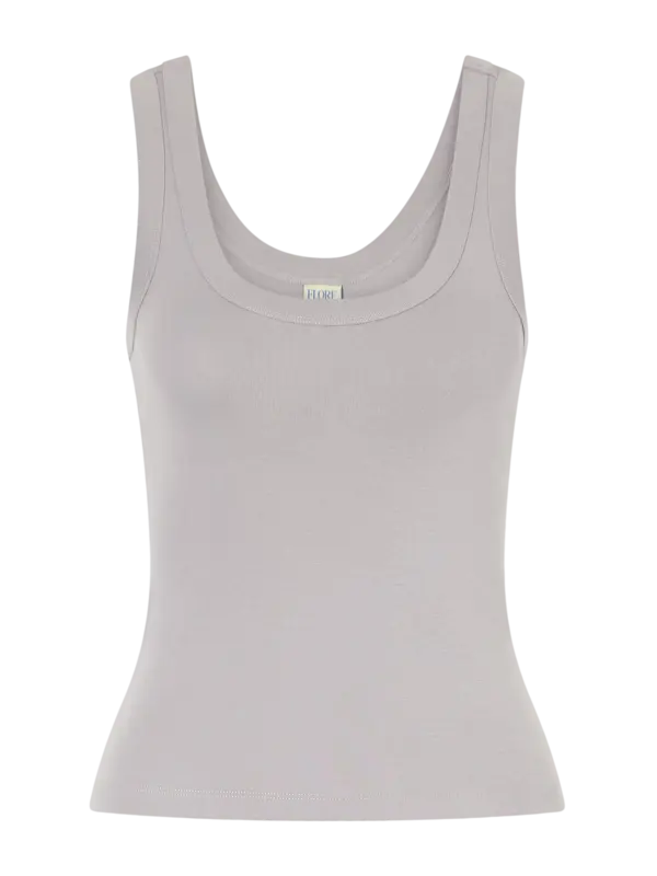 FLORE FLORE Hillie Organic Cotton-jersey Tank - Gray