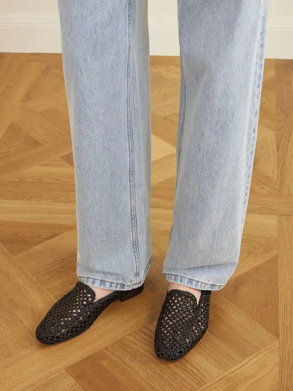 Le Monde Beryl Woven Leather Loafers - Brown