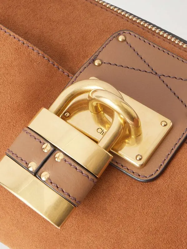 Chloé Paddington Embellished Suede Shoulder Bag