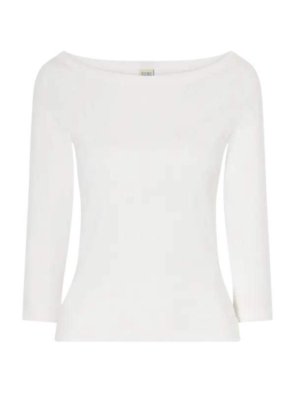 FLORE FLORE Steffi Ribbed Organic Cotton-jersey T-shirt - White