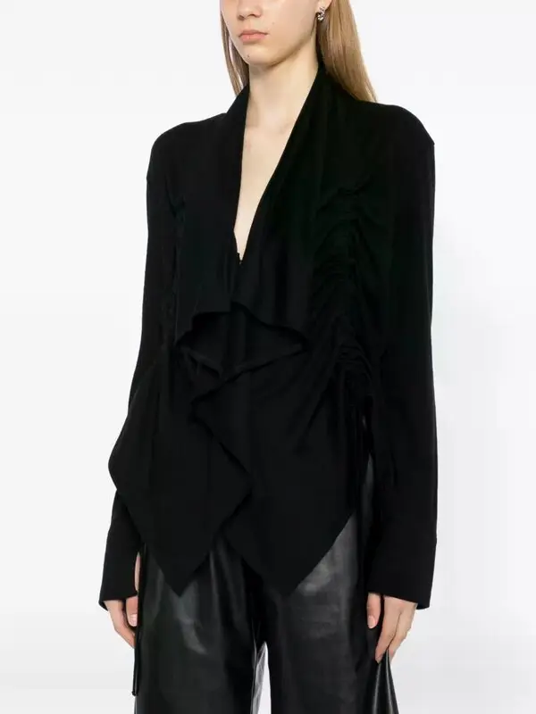 Yohji Yamamoto Draped Drawstring Cardigan
