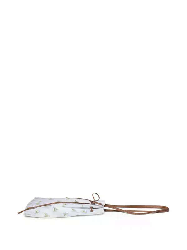 Miu Miu Embroidered Linen Tote Bag