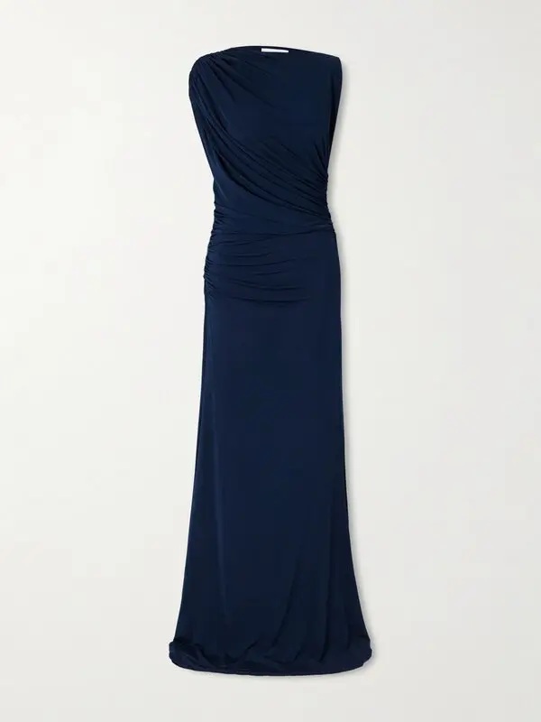 Alex Perry Ruched Draped Jersey Gown