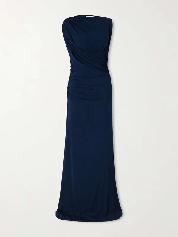 Alex Perry Ruched Draped Jersey Gown