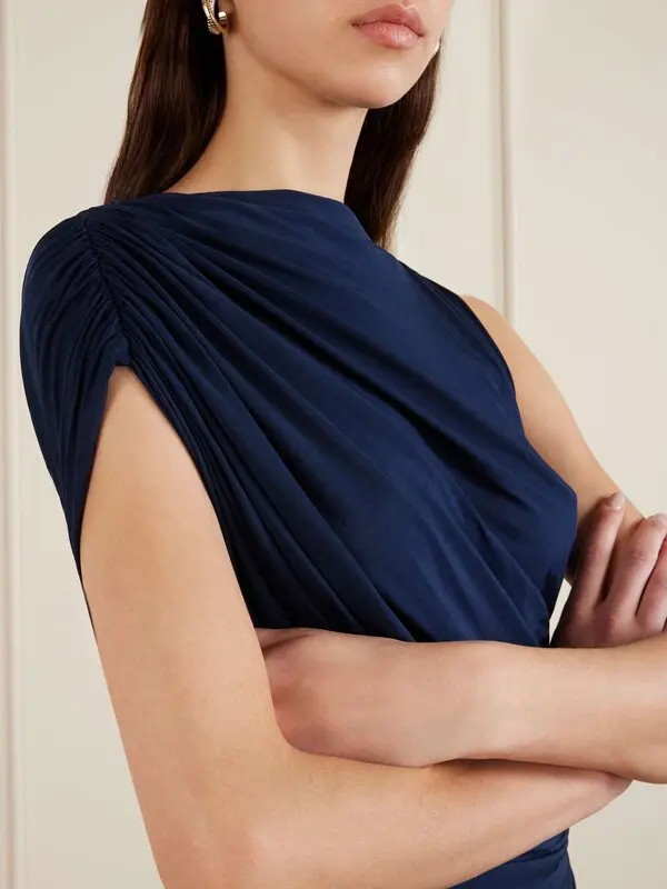 Alex Perry Ruched Draped Jersey Gown