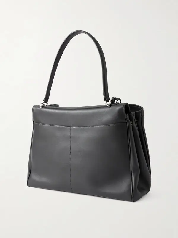 Balenciaga Rodeo Medium Leather Shoulder Bag - Gray
