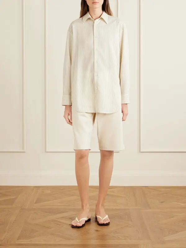 Auralee Striped Wool Shirt