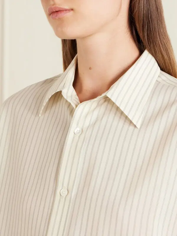 Auralee Striped Wool Shirt