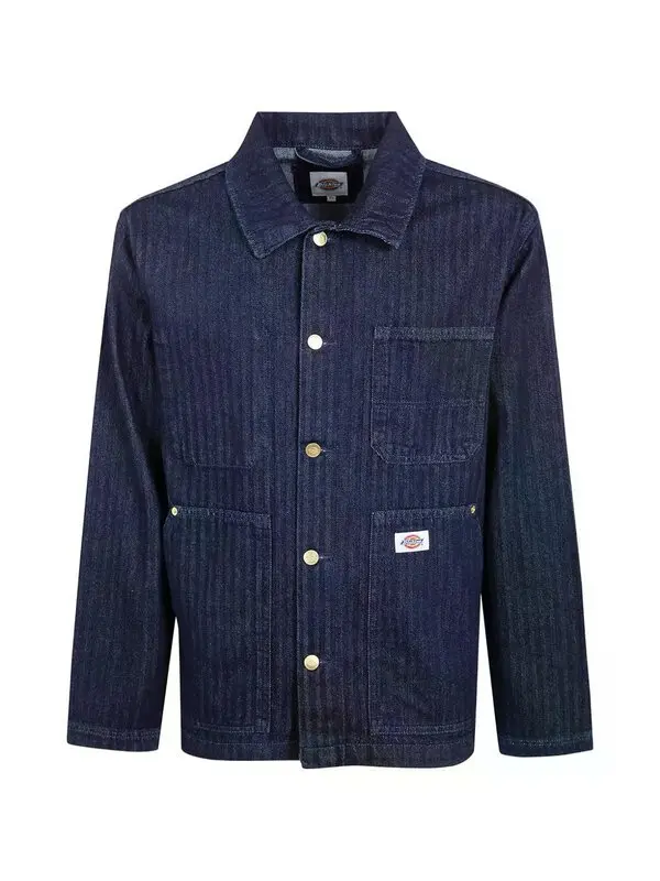 Dickies Herringbone-pattern Denim Jacket - Blue
