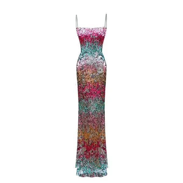 SANCTUMUM Agua De Luna Sequinned Gown